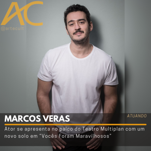 MARCOS VERAS: Ator se apresenta no palco do Teatro Multiplan com um ...